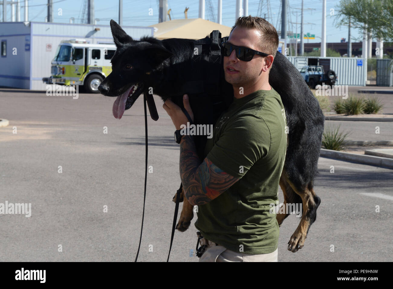 A military working dog from the 56th Security Forces Squadron ...