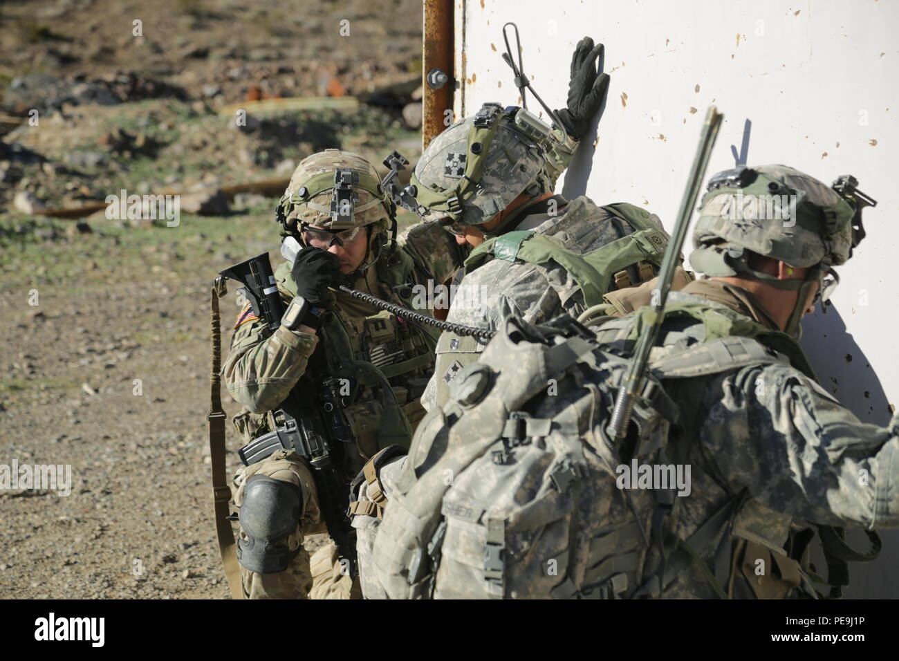 U. S. Soldiers assigned 12th Infantry Regiment, 2nd Brigade provide ...