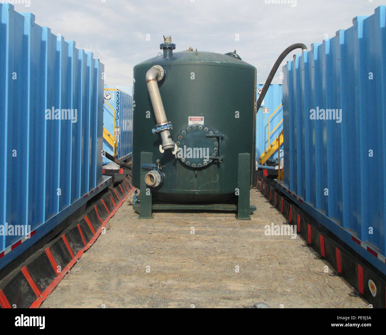 Four special tanks designed to handle the specific chemicals recovered ...