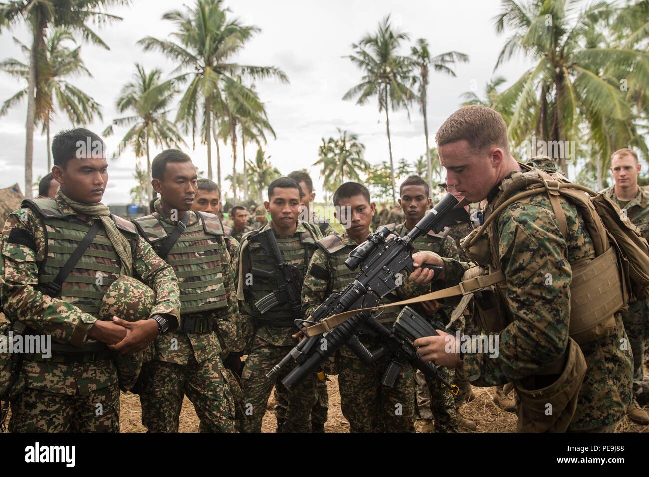 TANDUO BEACH, Malaysia (Nov. 10, 2015) U.S. Marine Lance Cpl. Nicolas ...