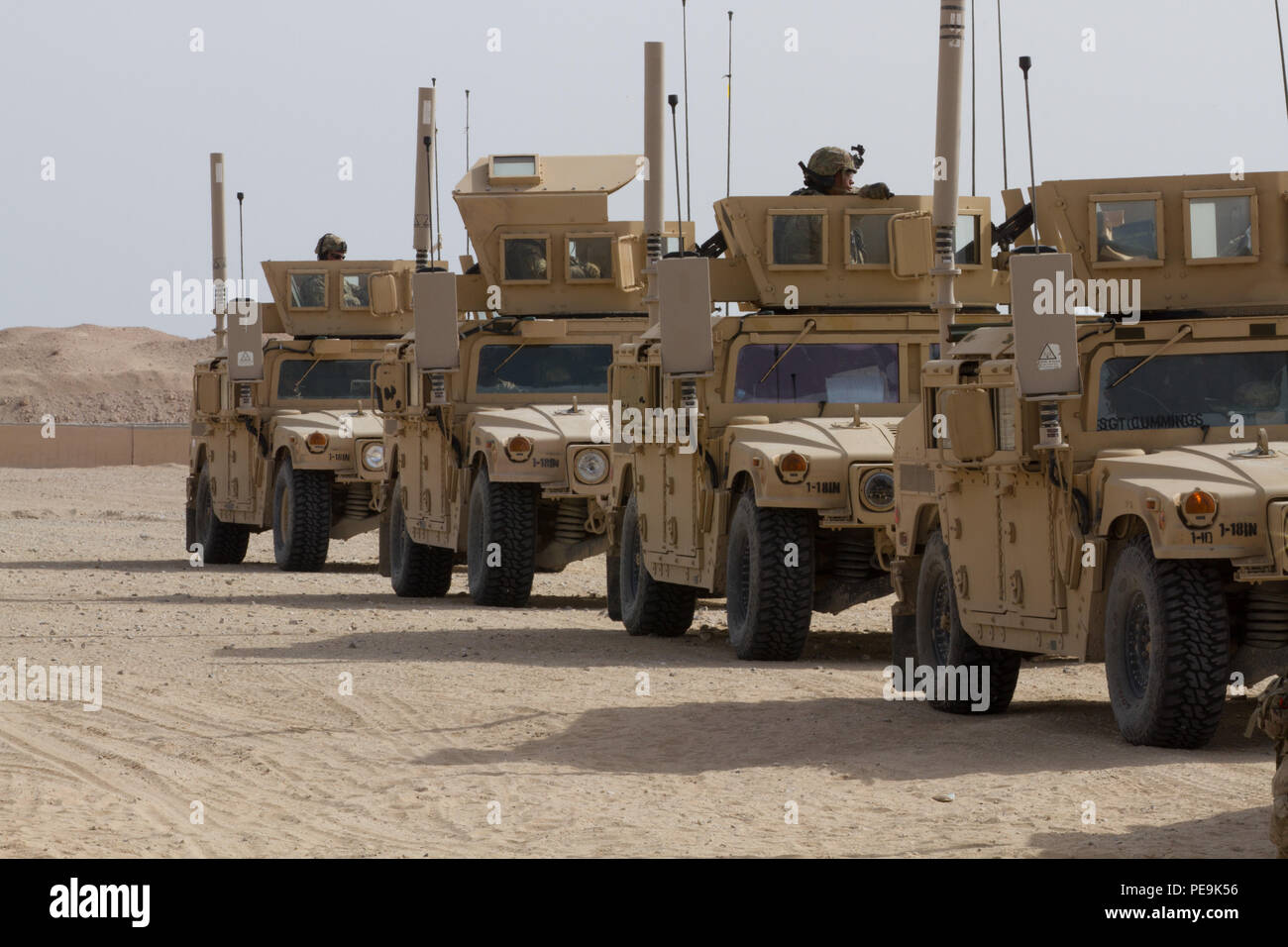 Soldiers with 1st Battalion, 18th Infantry Regiment line up their ...