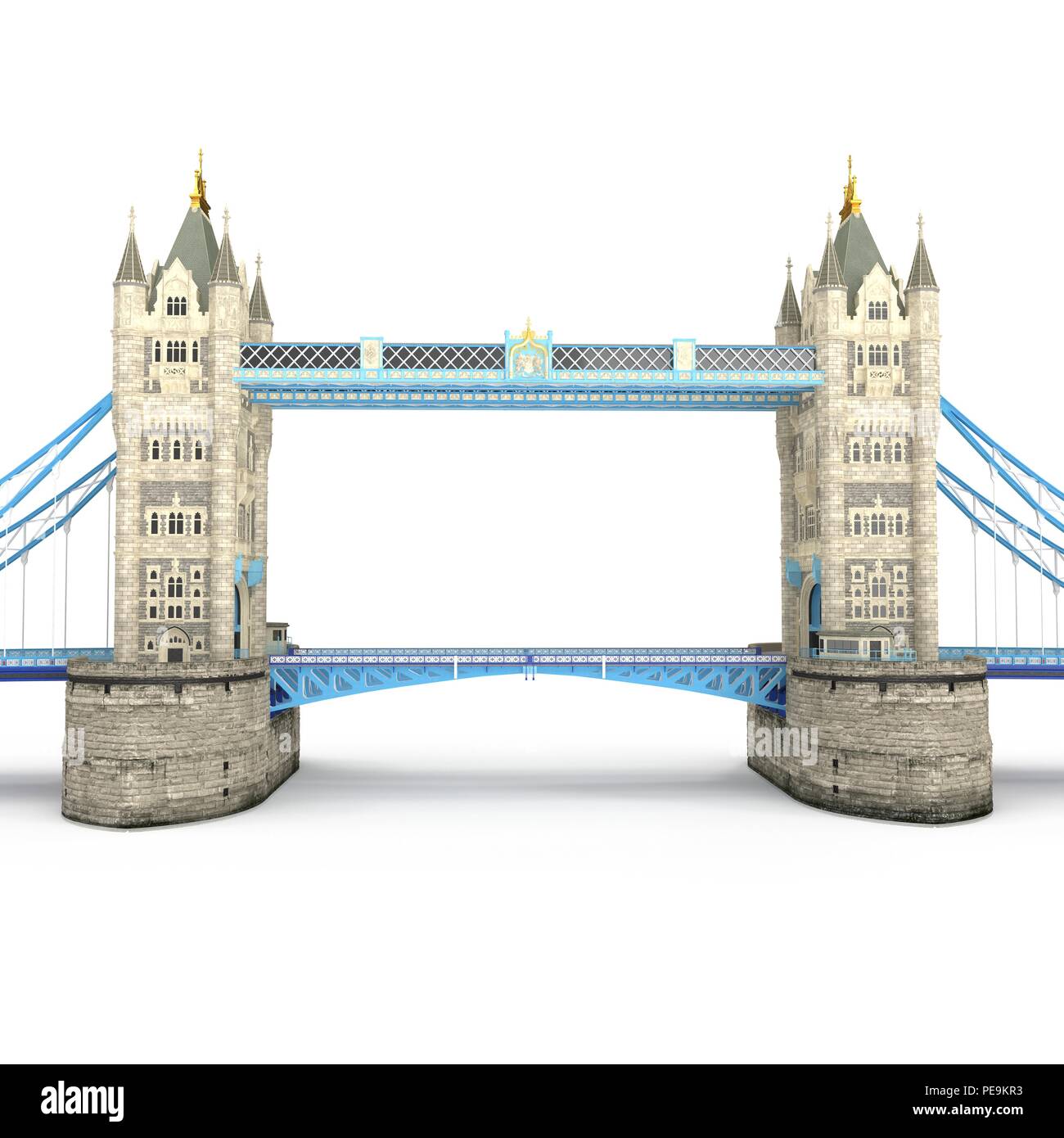London landmark Towerbridge on white. 3D illustration Stock Photo - Alamy