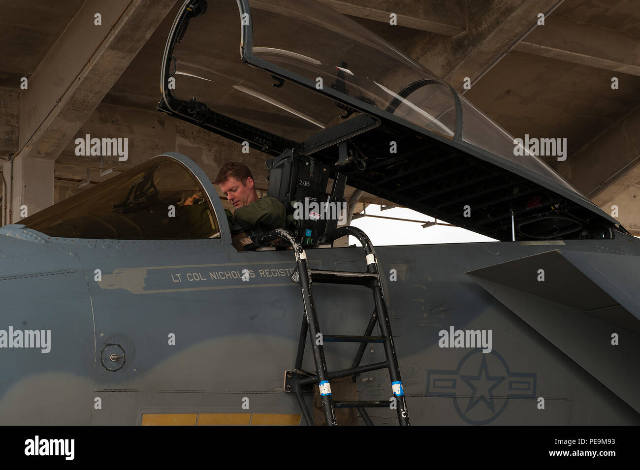 U.S. Air Force Lt. Col. Alexander Haddad, 44th Fighter Squadron pilot ...