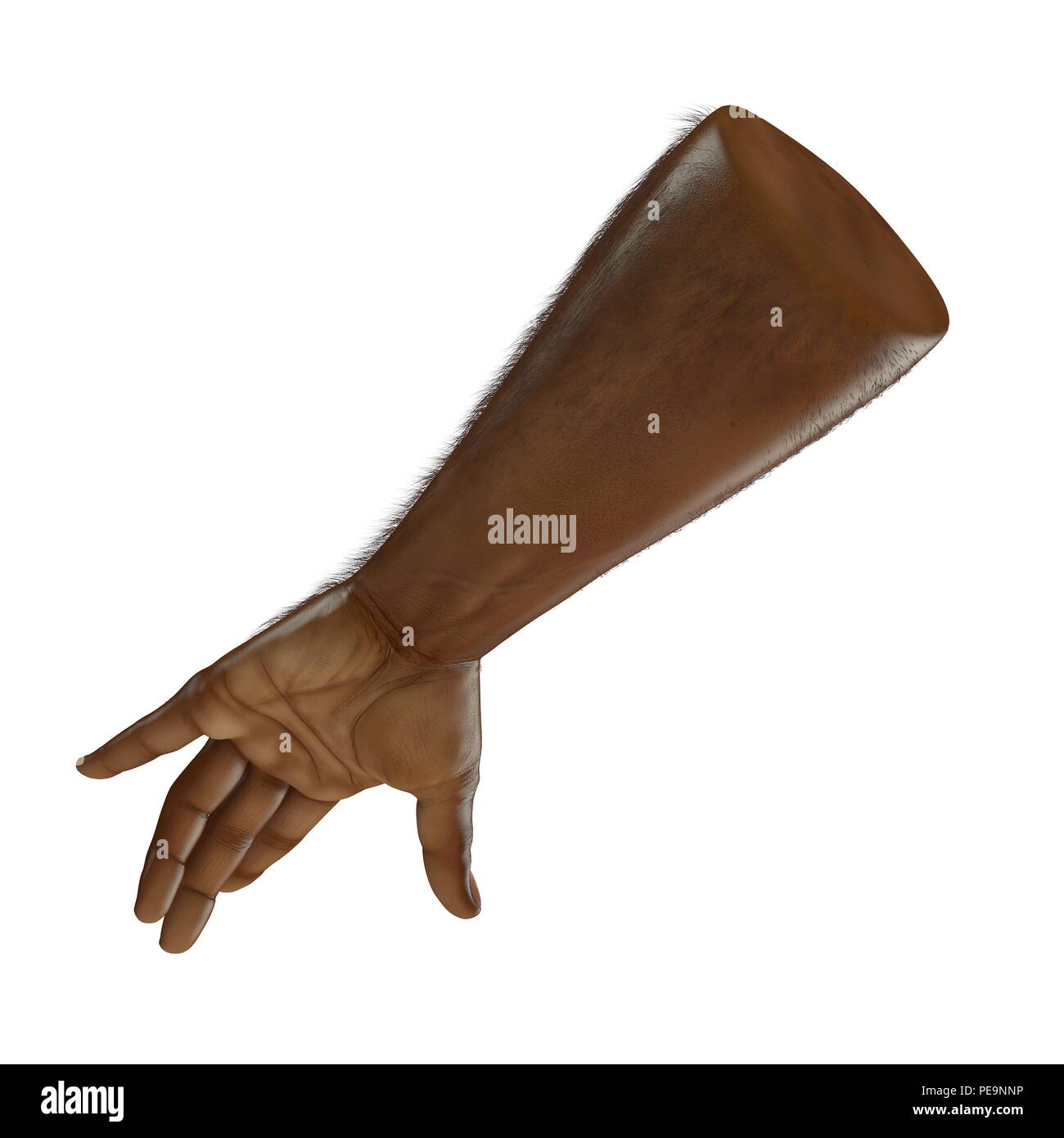 african man hand on a white. 3D illustration Stock Photo - Alamy