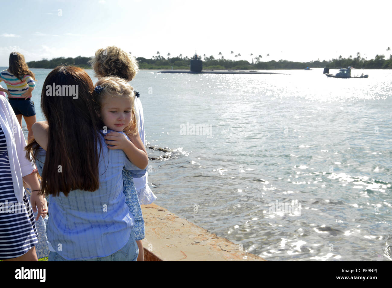 Friends and family bid farewell to the crew of the Los Angeles-class ...