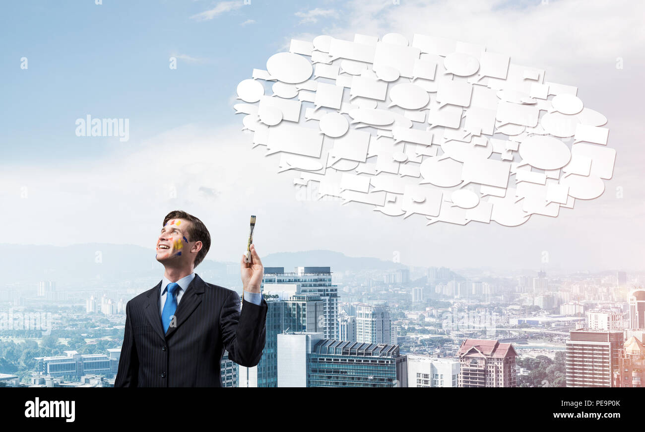 Business inspiration of young man Stock Photo - Alamy