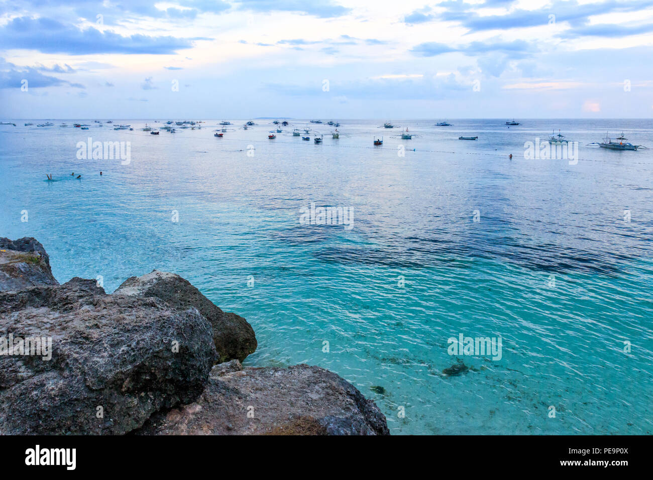 Beautiful View Of Alona Beach In Panglao Island, Philippines Stock ...