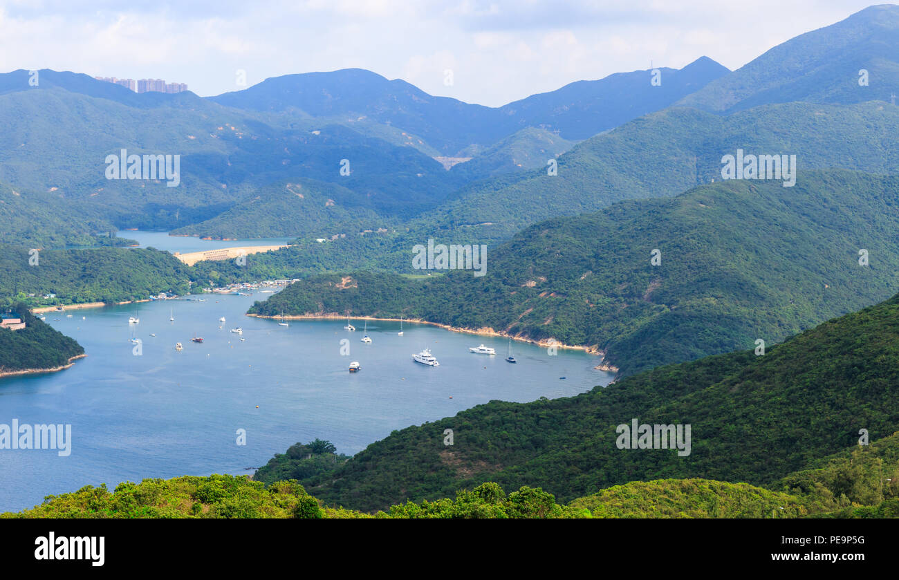 The View On Top Of Dragon's Back Hike In Hong Kong Stock Photo - Alamy