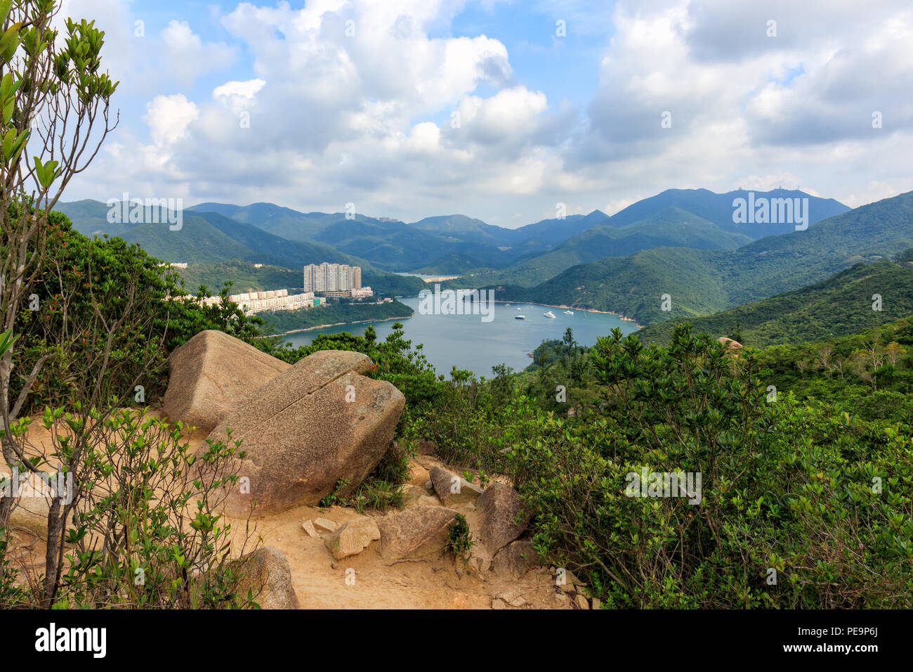 The View On Top Of Dragon's Back Hike In Hong Kong Stock Photo - Alamy