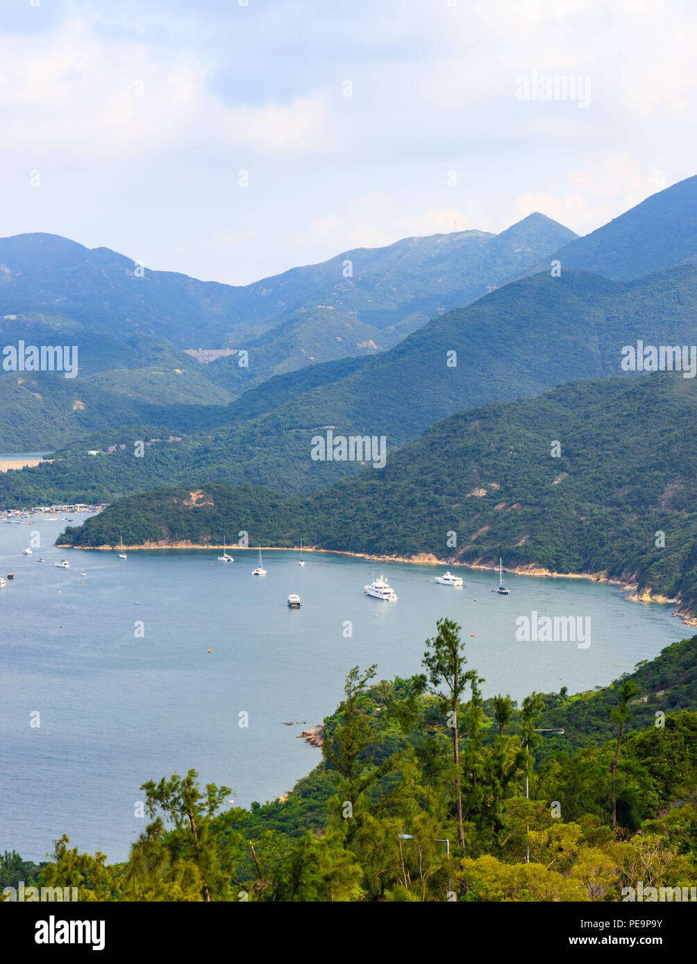 The View On Top Of Dragon's Back Hike In Hong Kong Stock Photo - Alamy