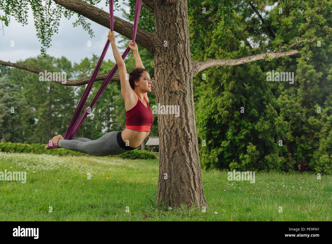 Yoga stretching healthy activity woman hi-res stock photography and ...