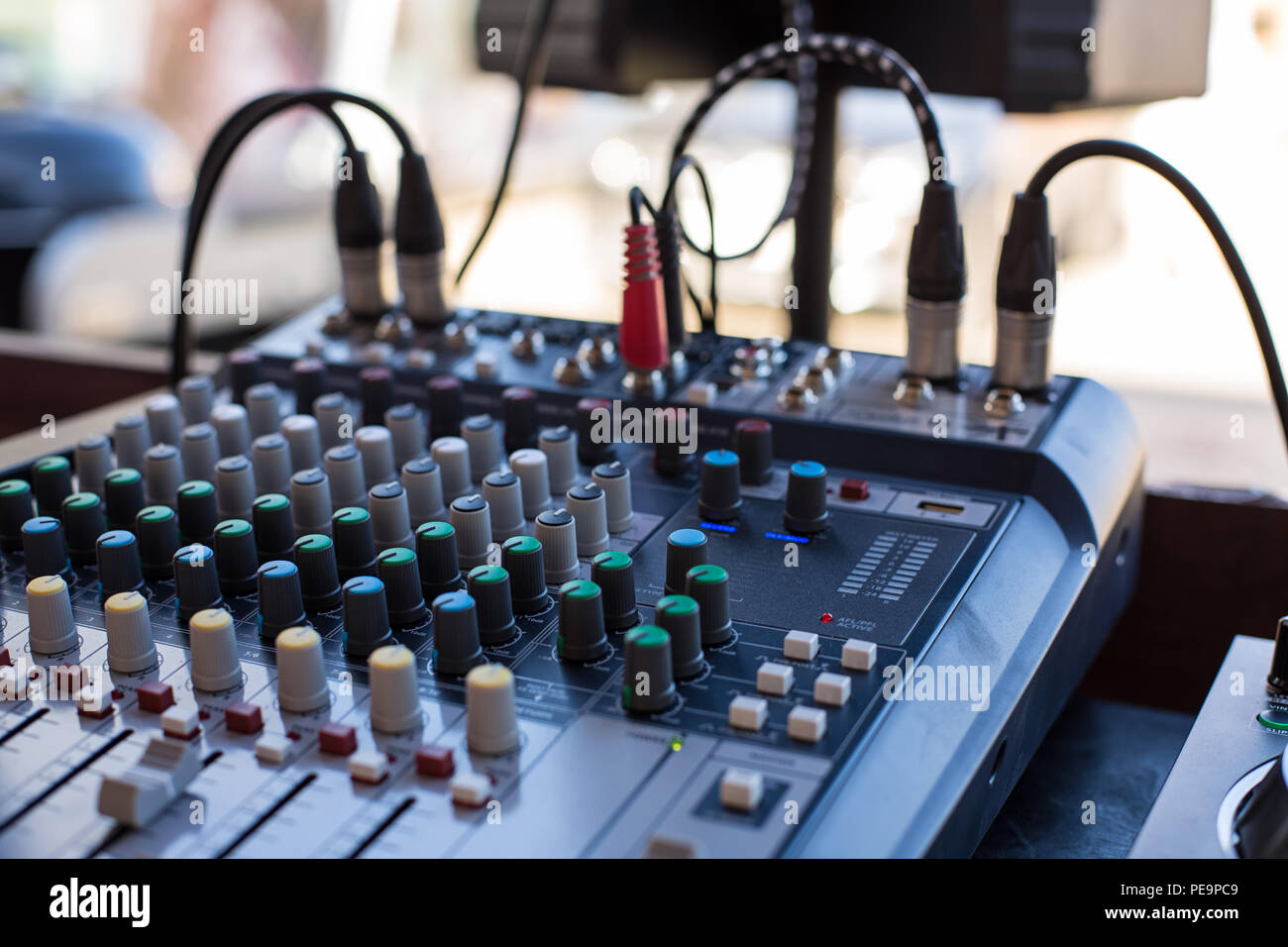 dj controller. Remote Control. audio controller Stock Photo - Alamy