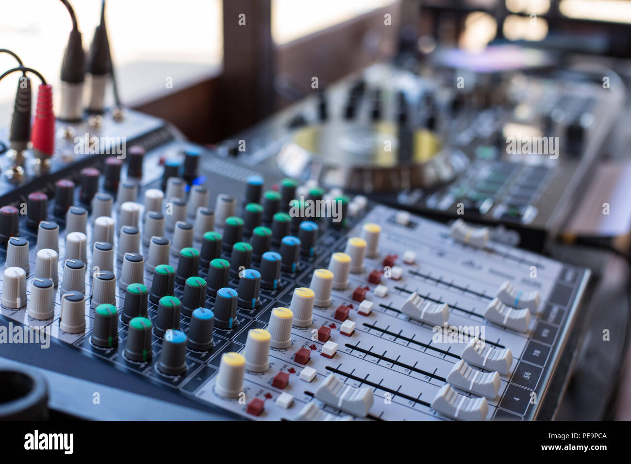 dj controller. Remote Control. audio controller Stock Photo - Alamy