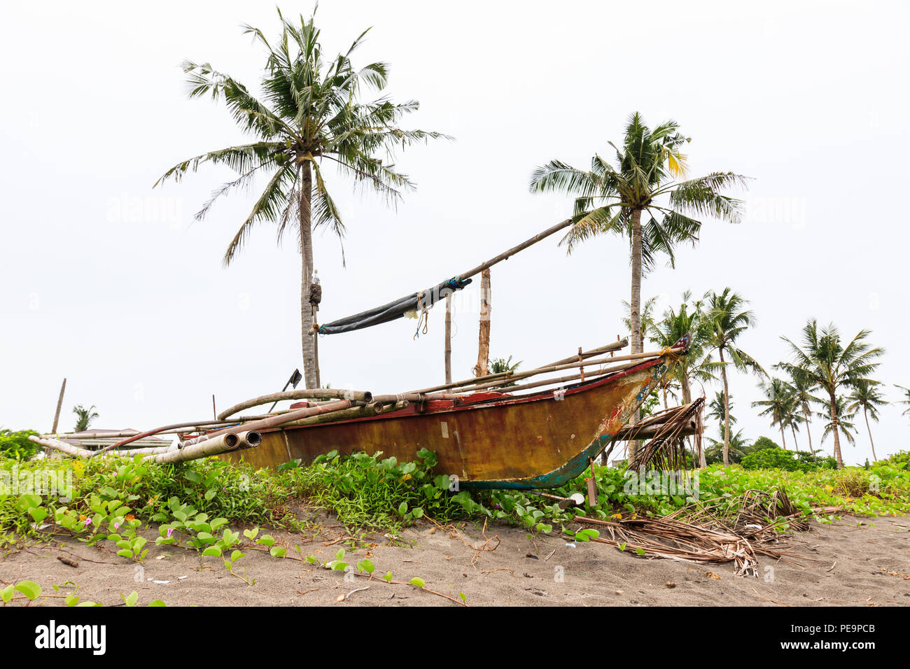 Traditional Sakayan Fishing Boat In The Philippines Stock Photo - Alamy