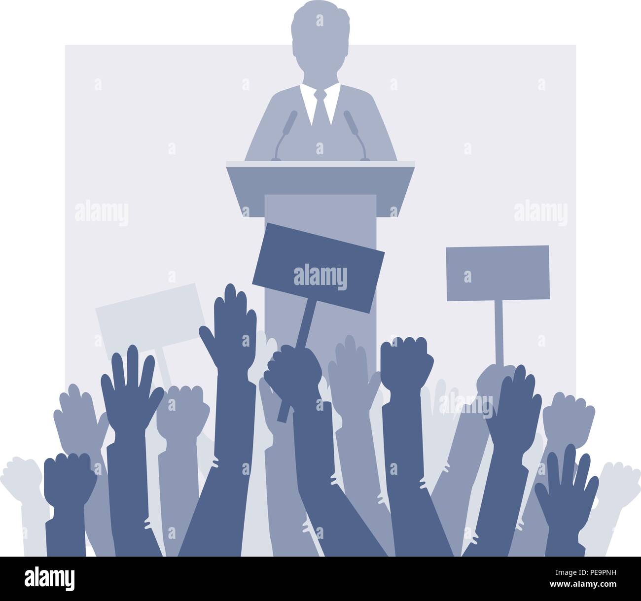 Person Speaking At Podium