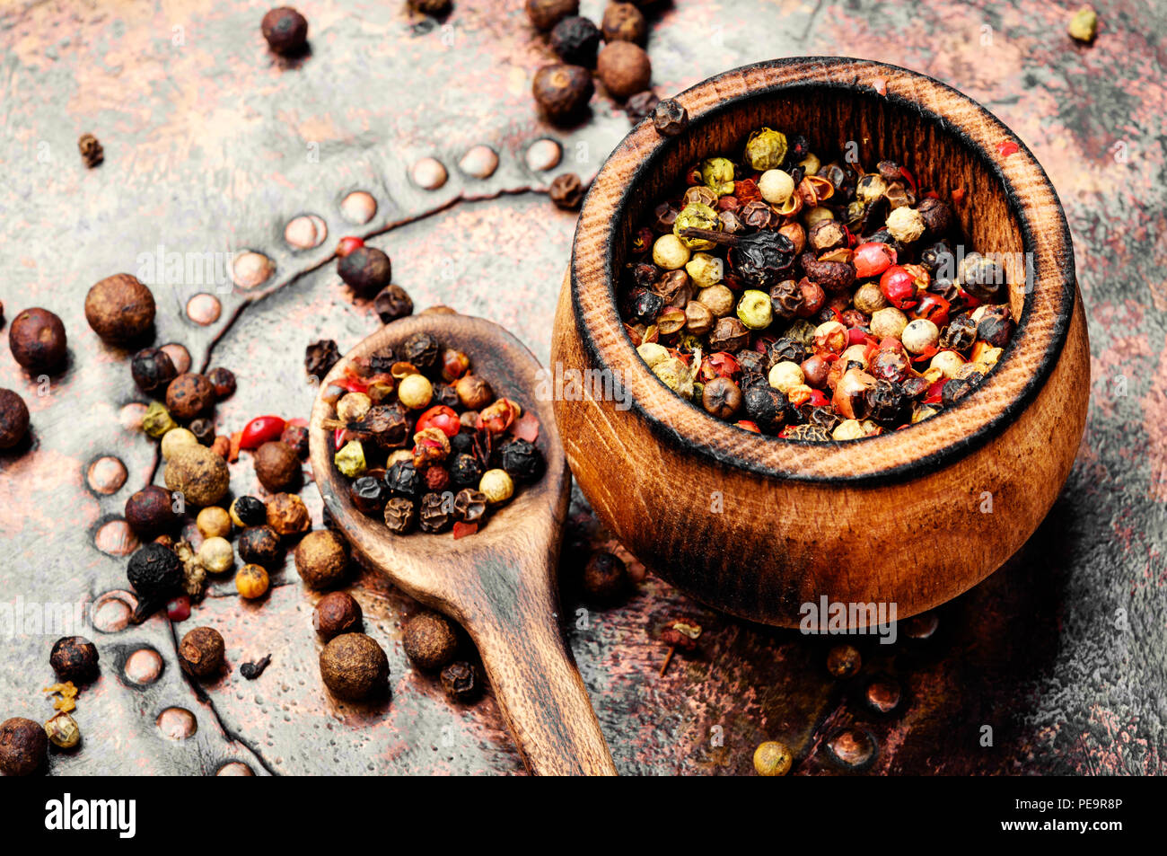 Assortment of hot pepper in the pepper box Stock Photo - Alamy