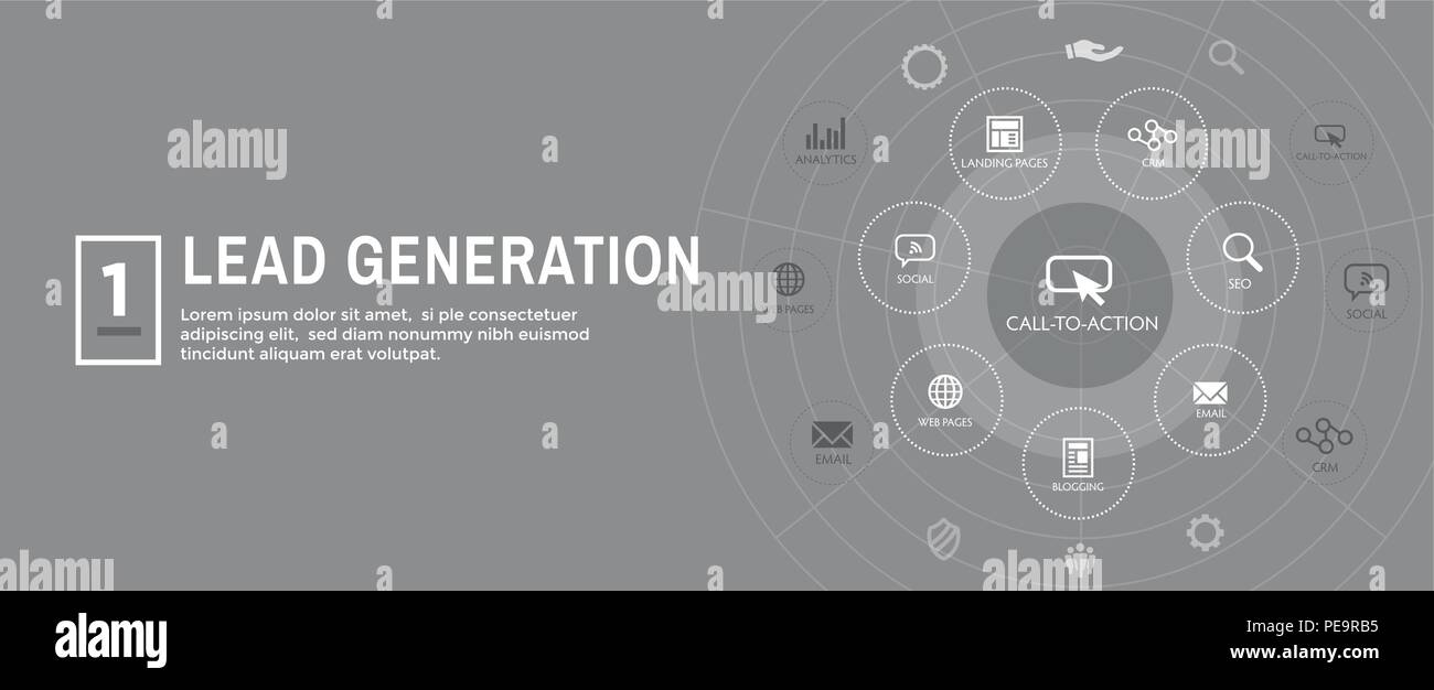 Lead Generation Web Header Banner that Attracts leads - target audience ...