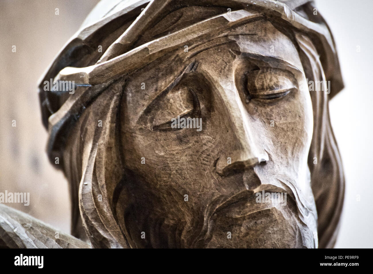 closeup of suffering Jesus Christ crucified on the cross Stock Photo - Alamy
