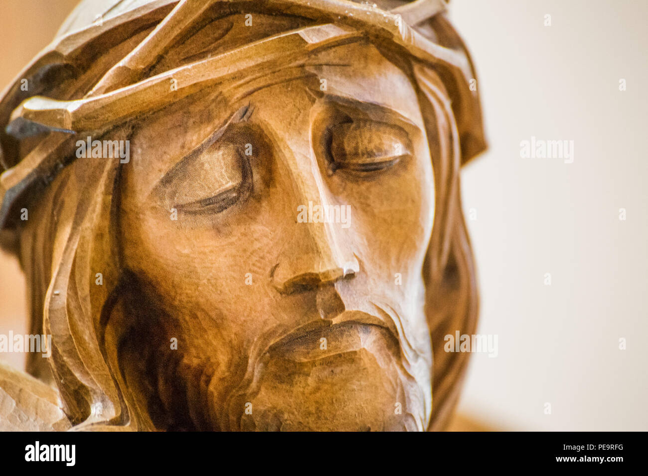 closeup of suffering Jesus Christ crucified on the cross Stock Photo - Alamy