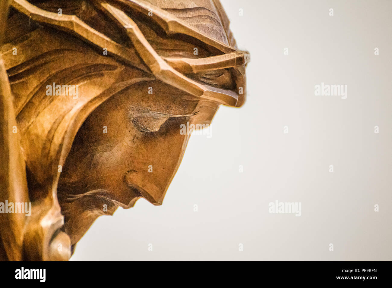 closeup of suffering Jesus Christ crucified on the cross Stock Photo - Alamy