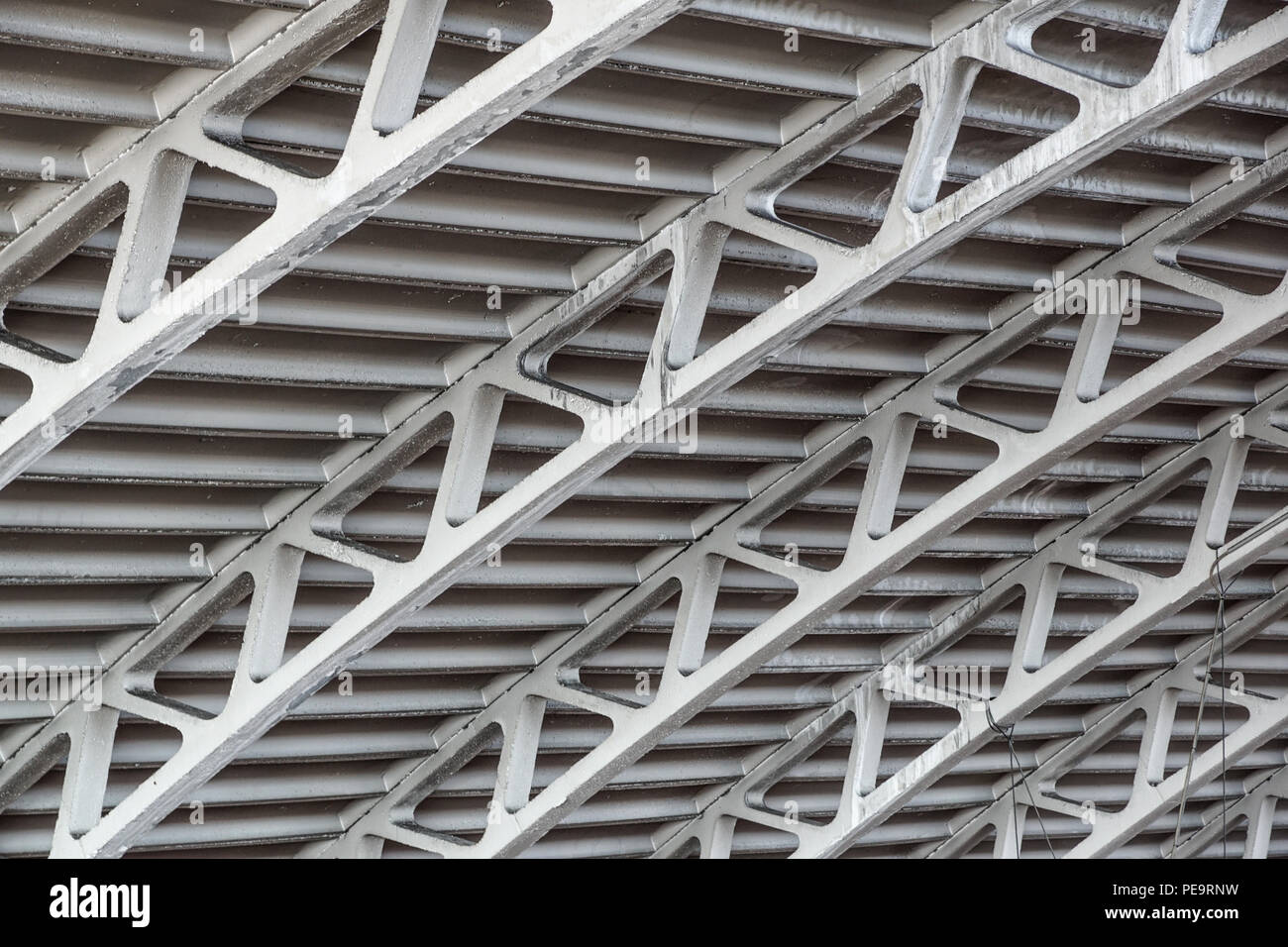 Old arched metal structure. Industrial geometry Stock Photo - Alamy