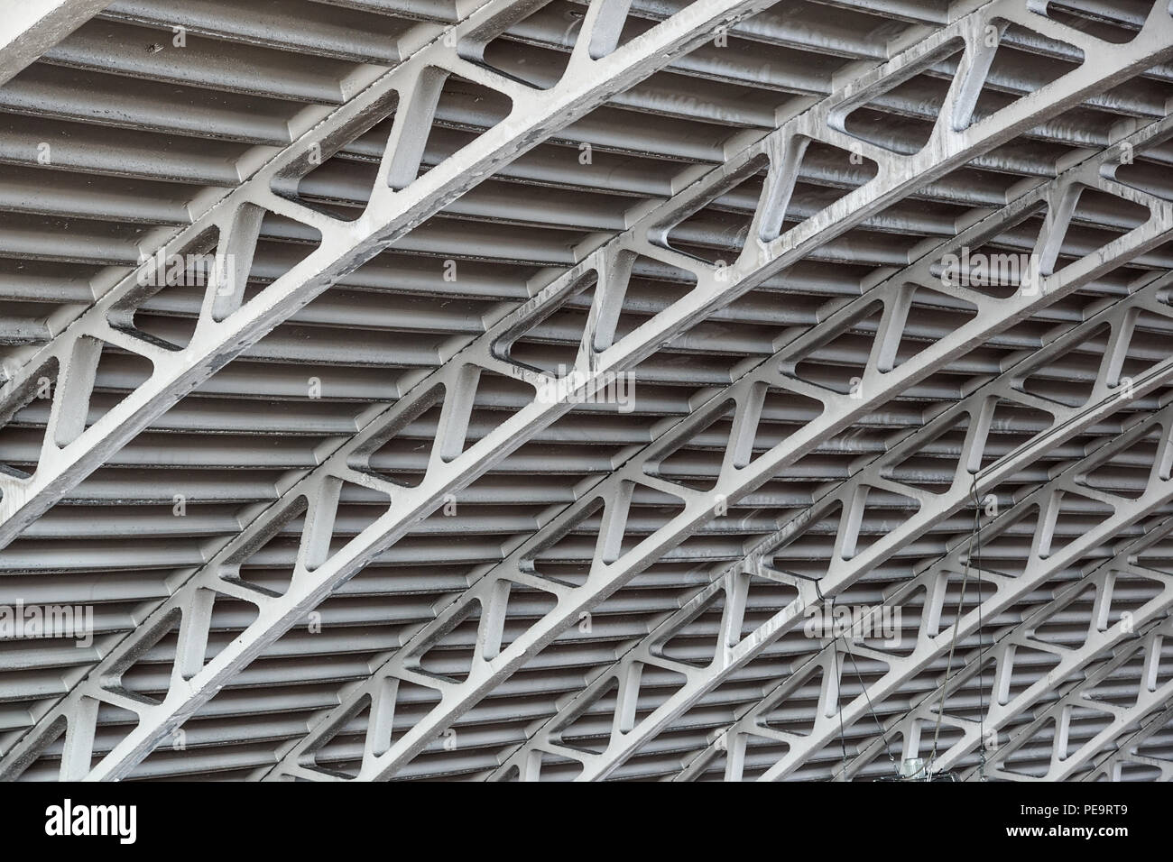 Old arched metal structure. Industrial geometry Stock Photo - Alamy