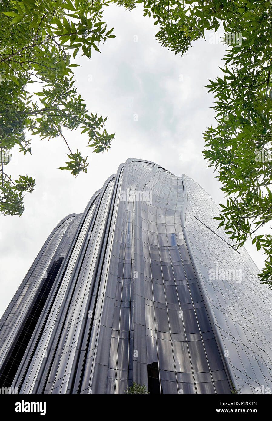 Exterior facade. Chaoyang Park Plaza, Beijing, China. Architect: MAD ...