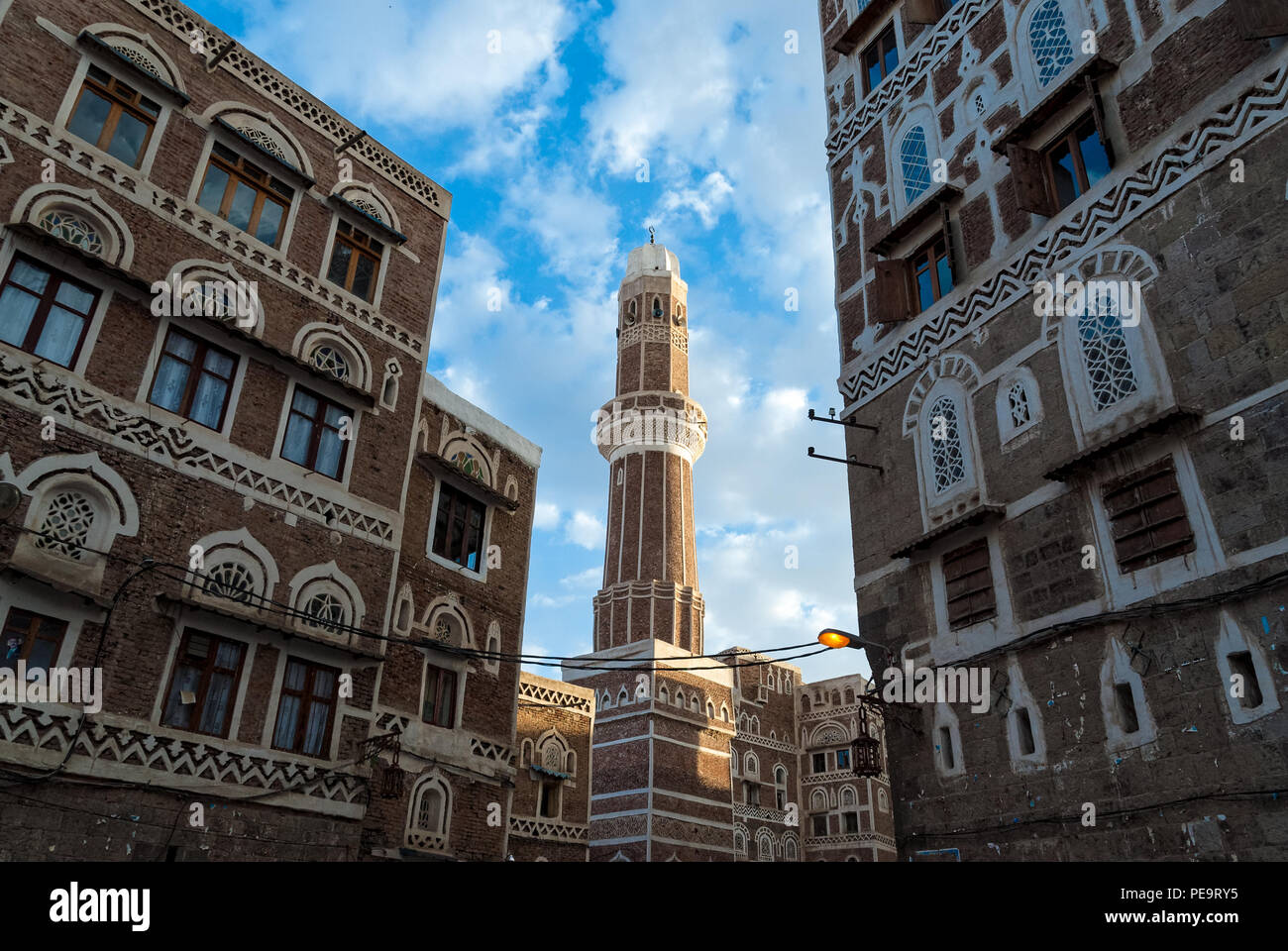 Mosque and buildings of traditional architecture in the old town of ...