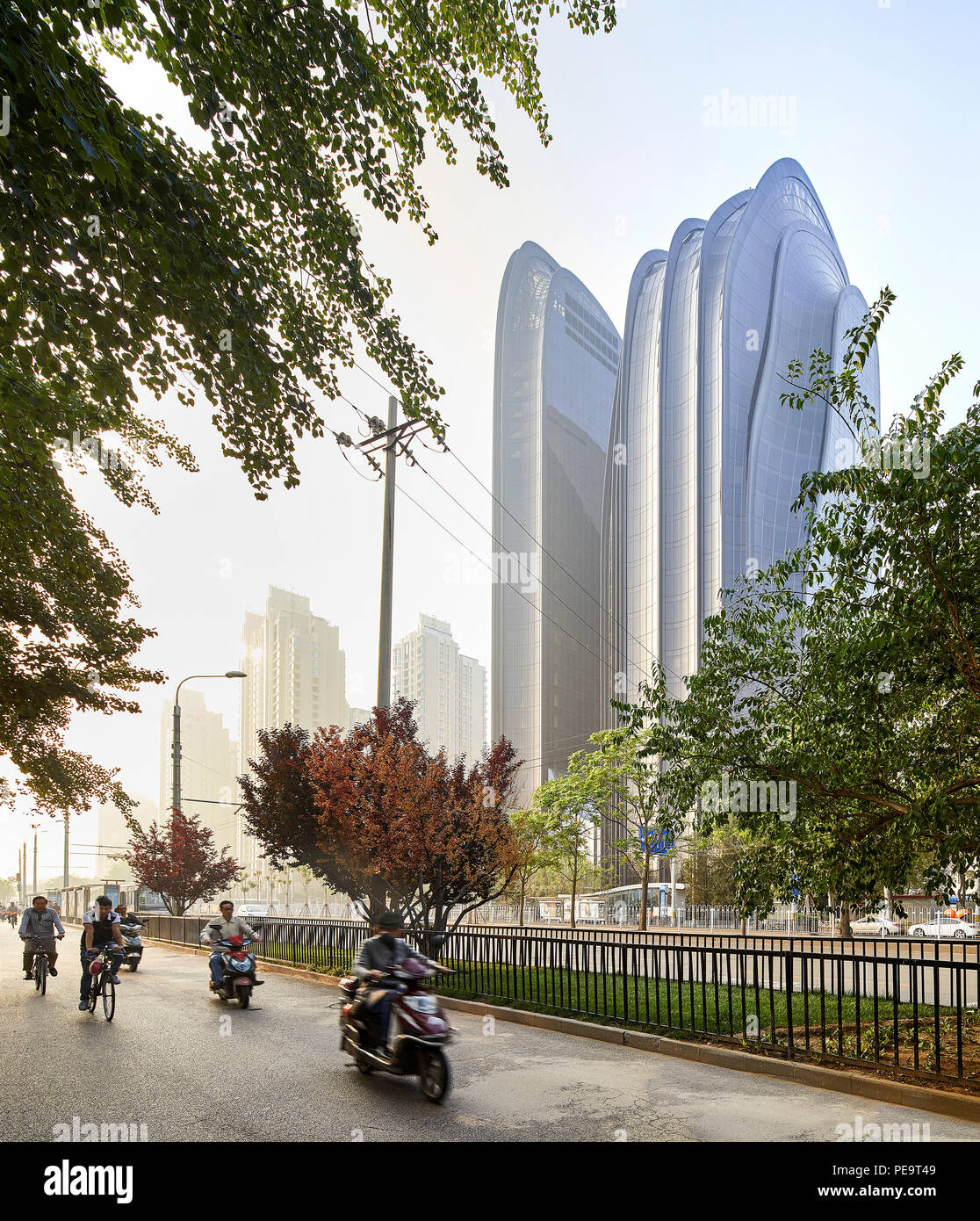 Exterior view. Chaoyang Park Plaza, Beijing, China. Architect: MAD ...