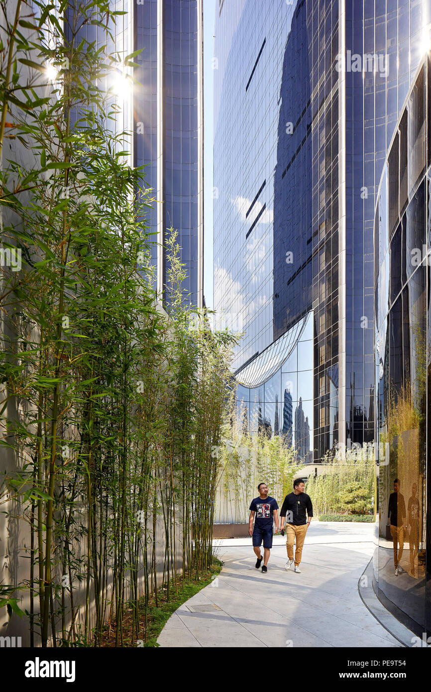 Exterior view. Chaoyang Park Plaza, Beijing, China. Architect: MAD ...