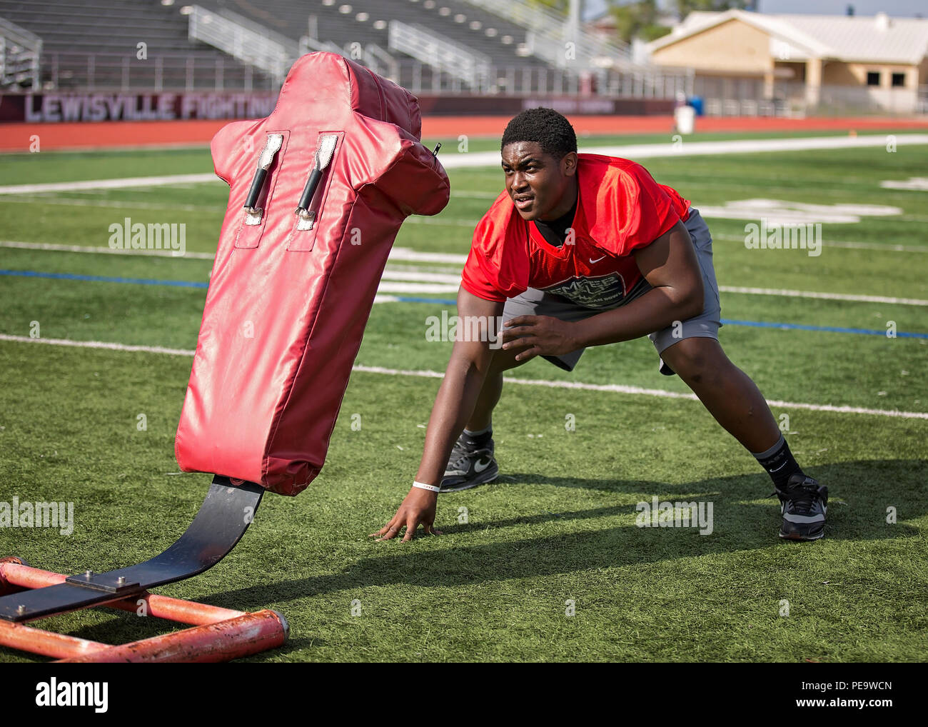 Denzel Okafor, football player for Lewisville High School, was selected ...