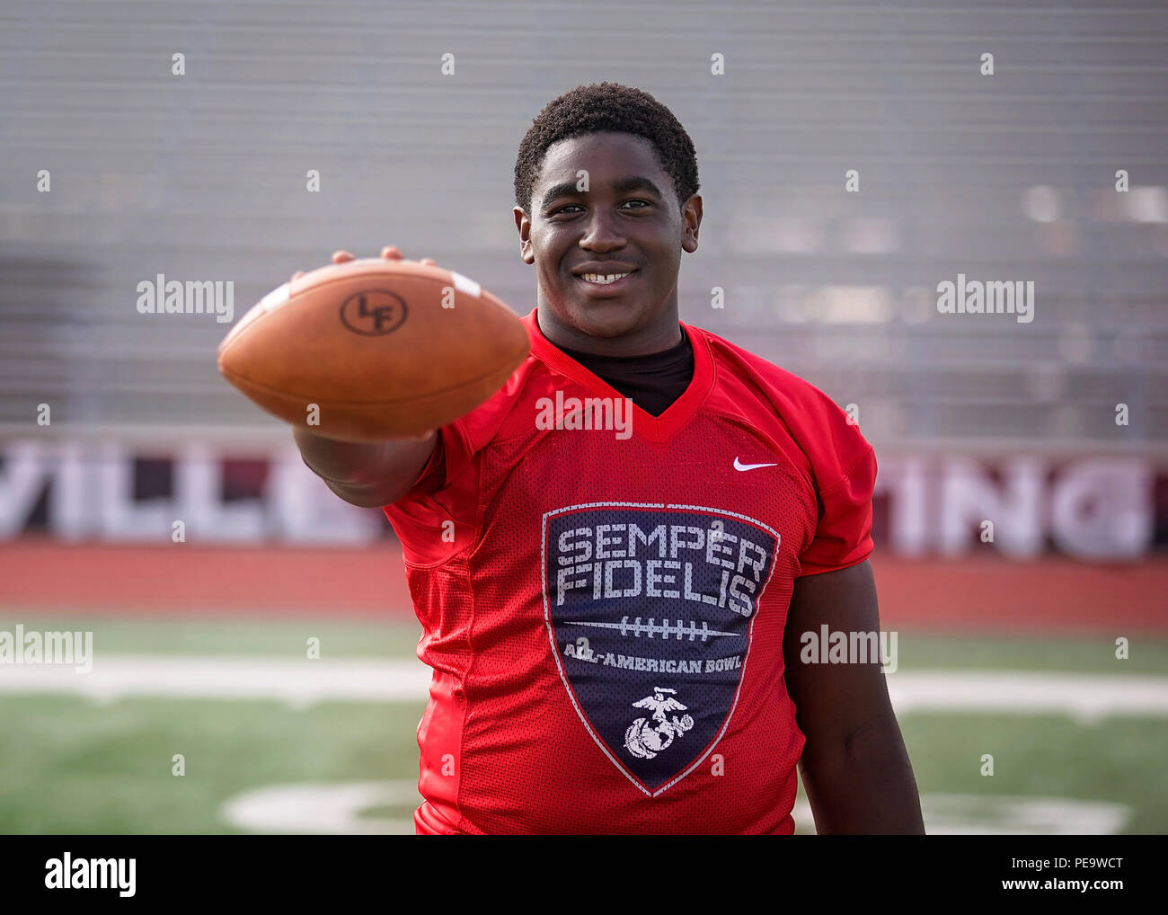Denzel Okafor, football player for Lewisville High School, was selected ...