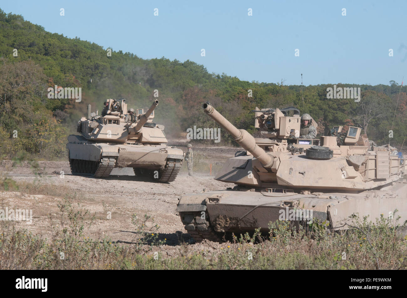 Two M1A2 tank crews with the 1st Battalion, 12th Cavalry Regiment, 3rd ...
