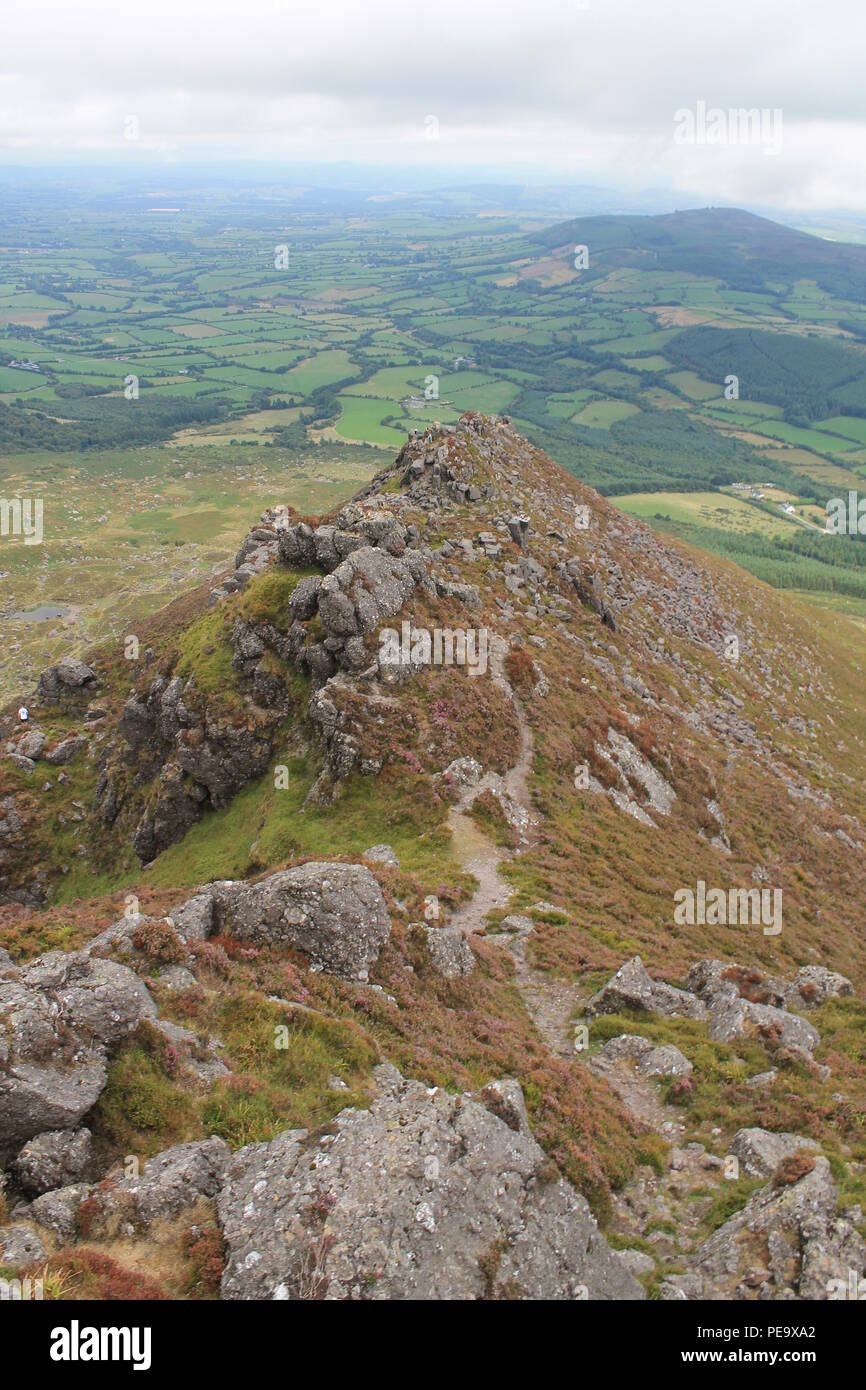 Trail up Coumshingaun Lough Stock Photo - Alamy
