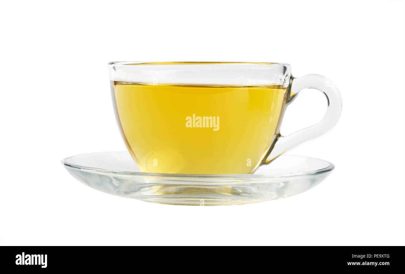 Transparent cup green tea Cut Out Stock Images & Pictures - Alamy