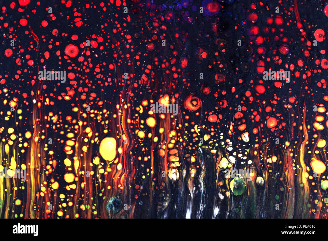 Abstract texture. Modern artwork background. Mixed black red and yellow ...