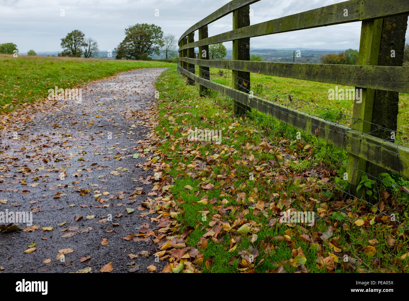 irish countryside fence Stock Photo - Alamy