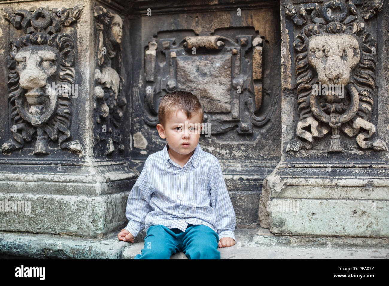 Portrait Little Pretty Boy Stock Photo - Alamy
