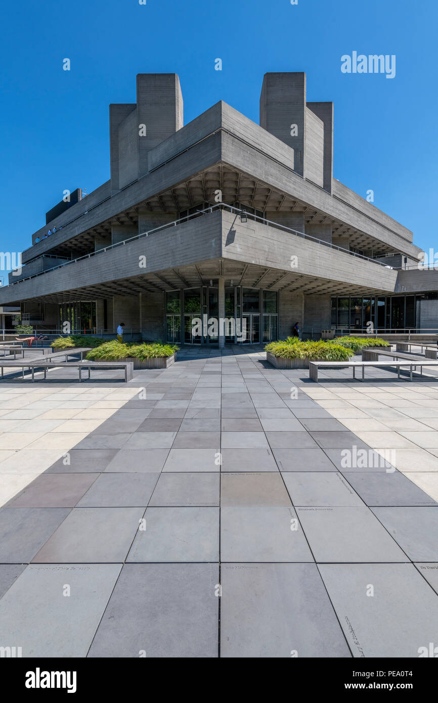 National Theatre brutalist style concrete building part of London's ...