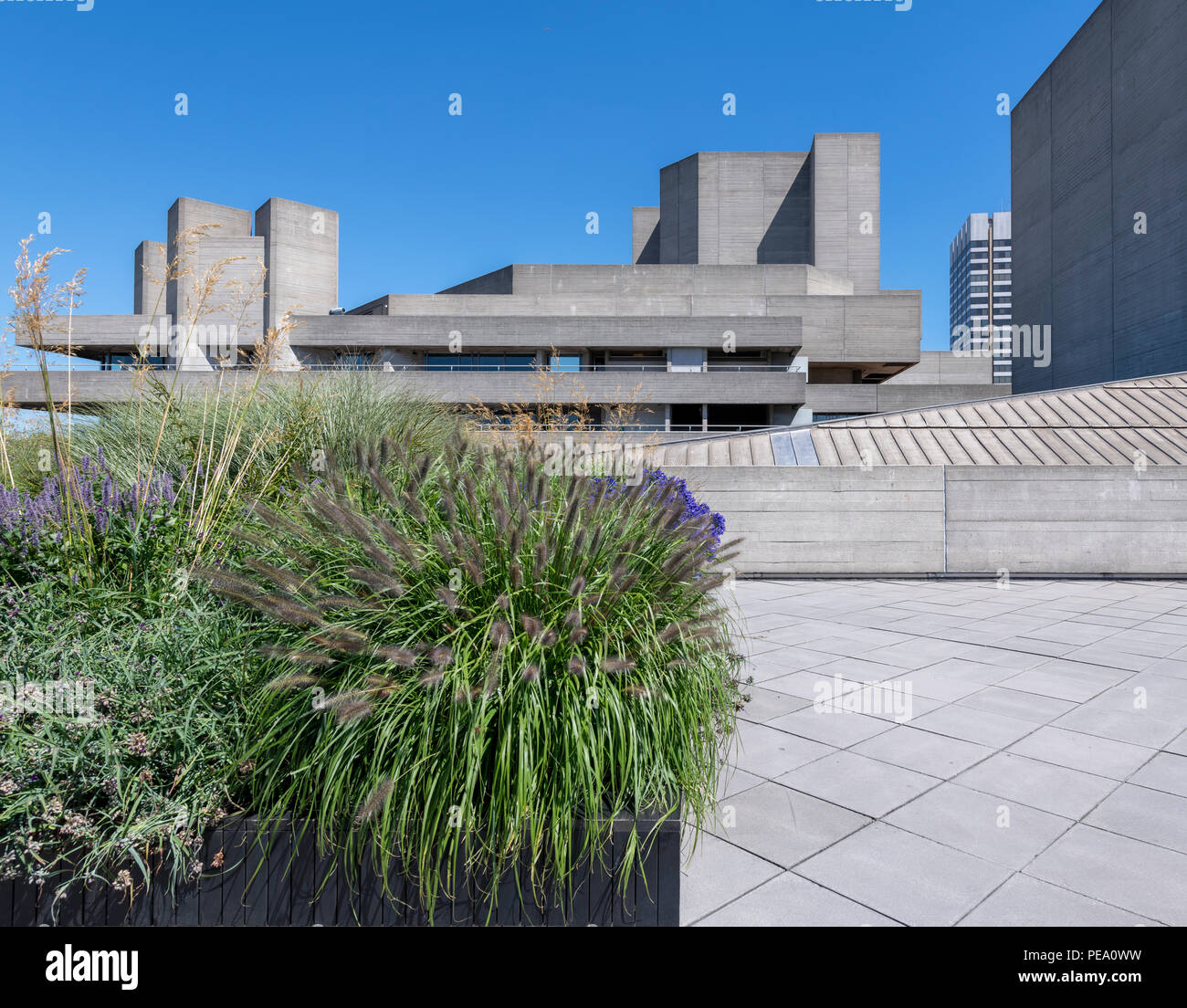 National Theatre brutalist style concrete building part of London's ...