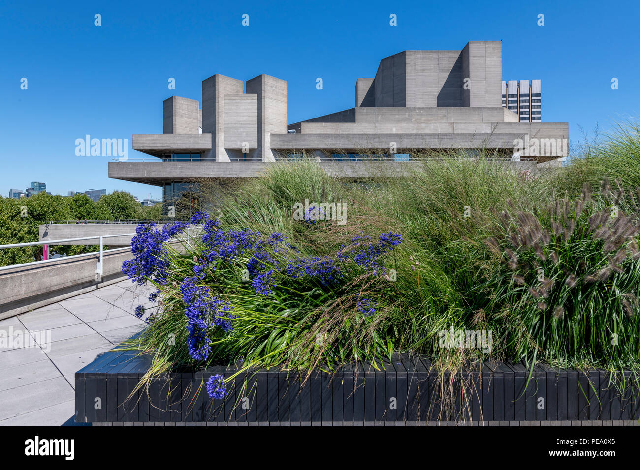 National Theatre brutalist style concrete building part of London's ...