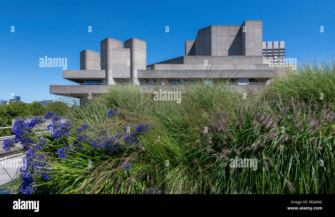 National Theatre brutalist style concrete building part of London's ...