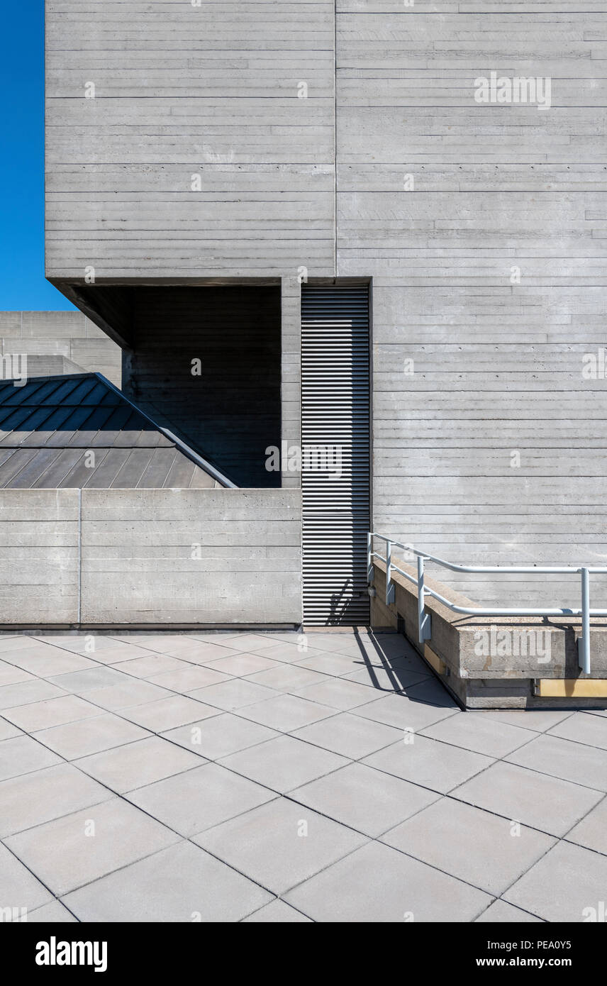 National Theatre brutalist style concrete building part of London's ...