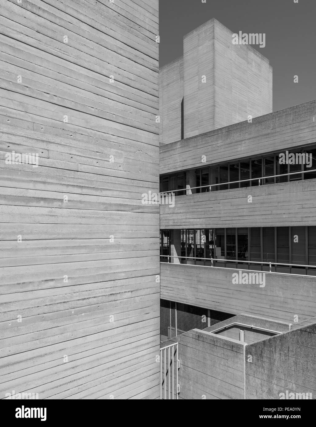 National Theatre brutalist style concrete building part of London's ...