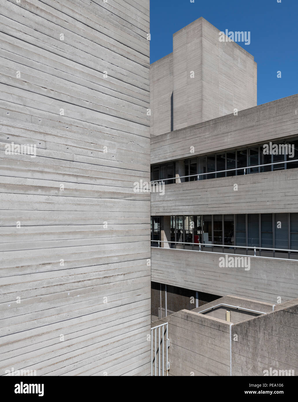 National Theatre brutalist style concrete building part of London's ...