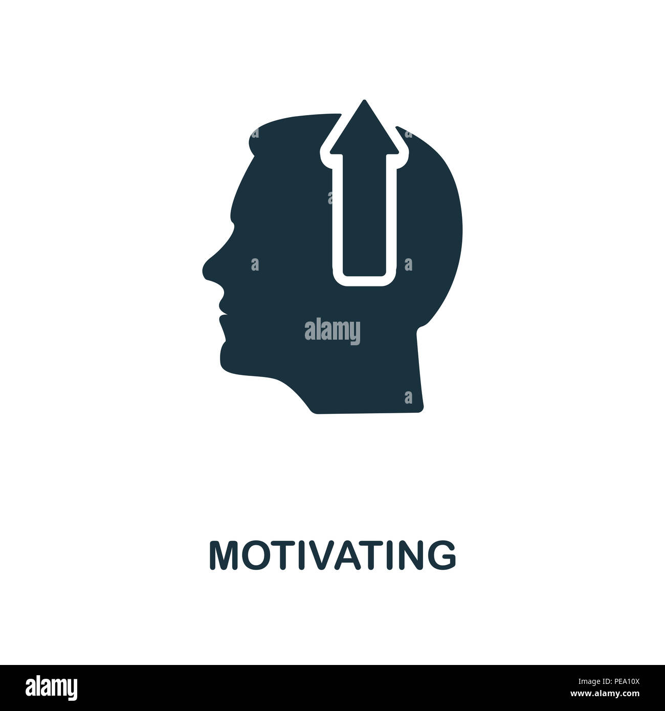 Motivating creative icon. Simple element illustration. Motivating ...