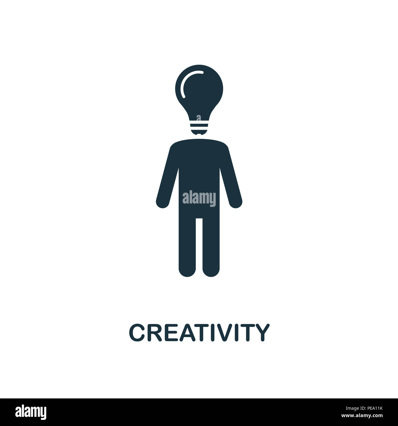 Creativity creative icon. Simple element illustration. Creativity ...