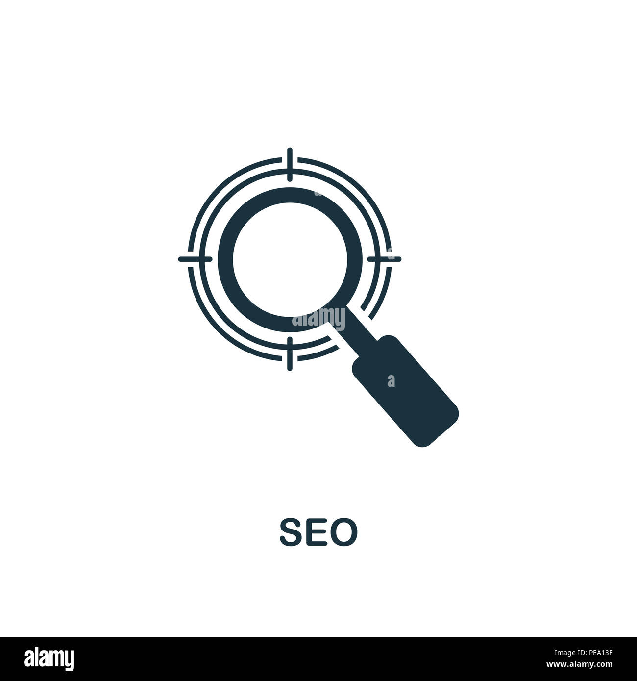 Seo creative icon. Simple element illustration. Seo concept symbol ...