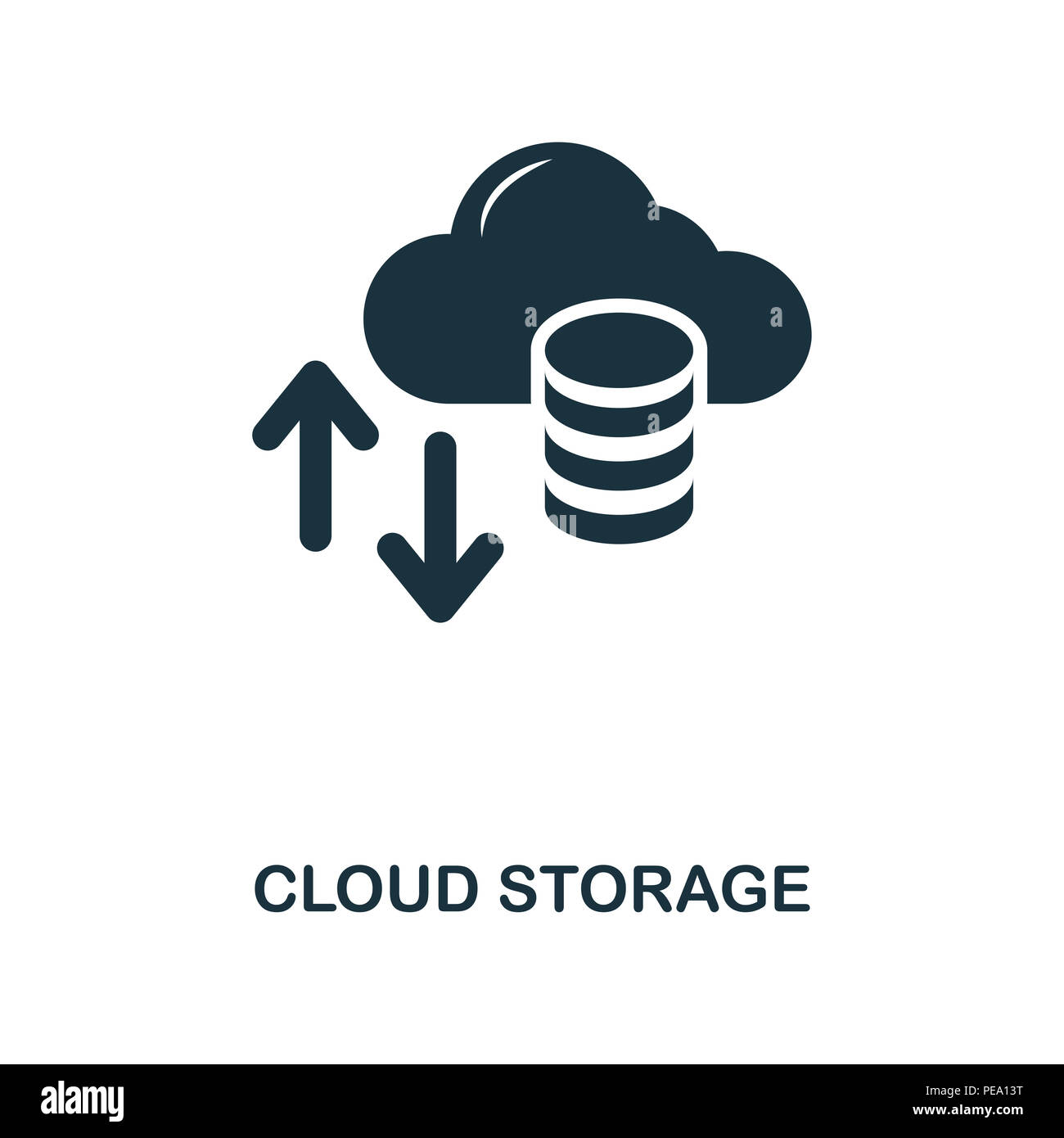 Cloud Storage creative icon. Simple element illustration. Cloud Storage ...