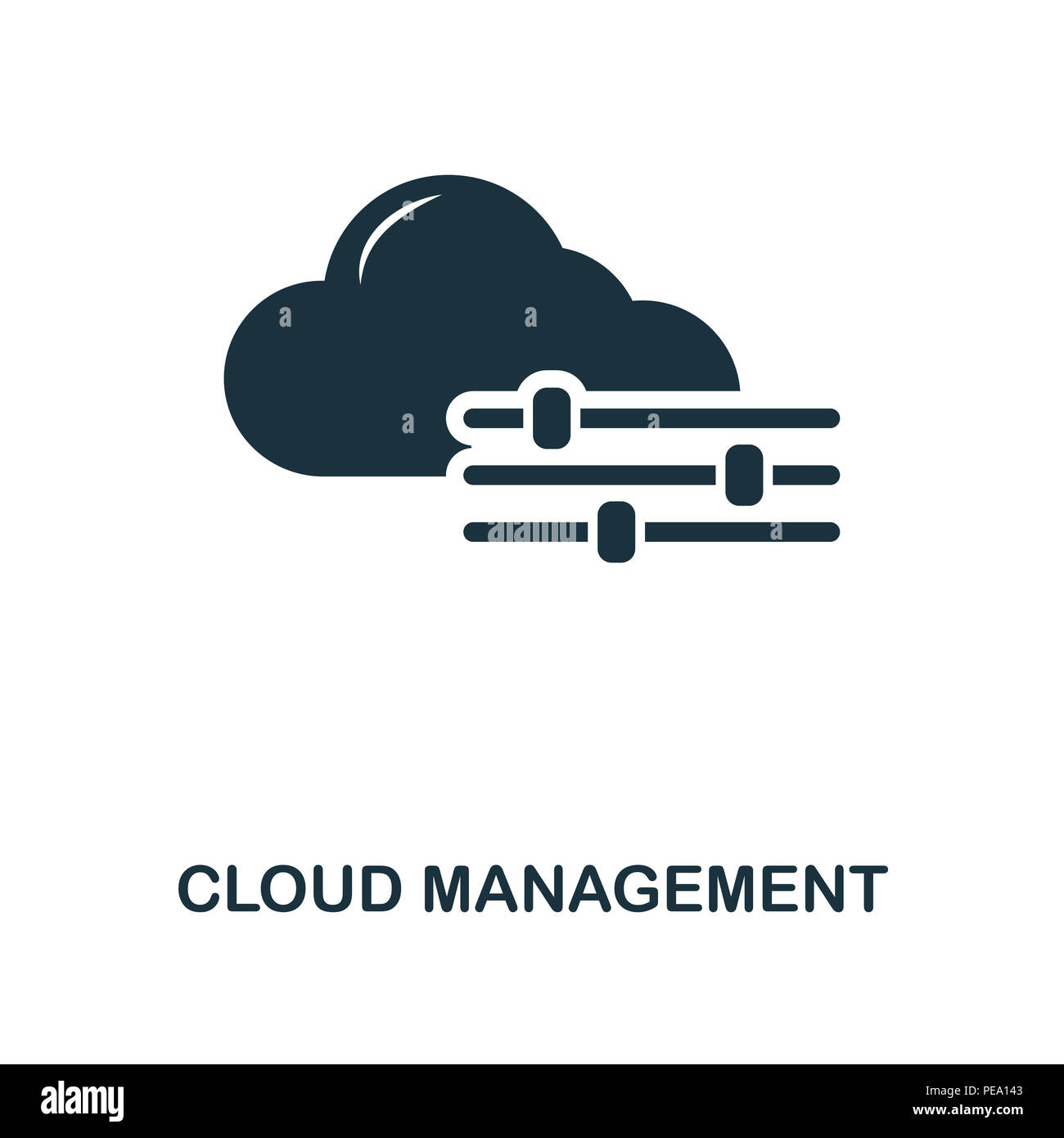Cloud Management creative icon. Simple element illustration. Cloud ...